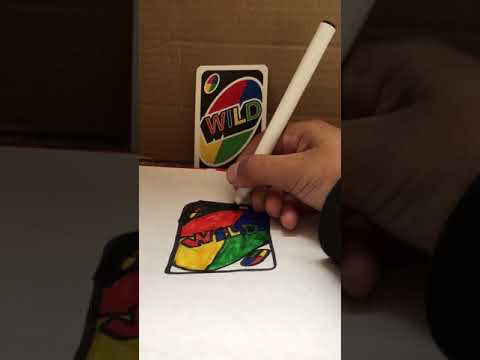 How To Draw An UNO And DOS WILD Card (Tutorial) - YouTube