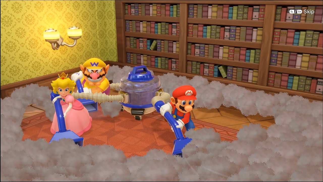 "Super Mario Party: Clean Up the Library with Mario, Peach, and Wario ...