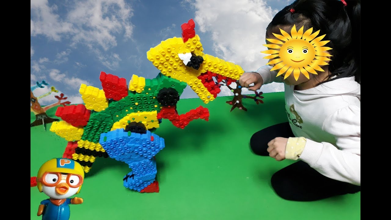 How to make a huge dinosaur by block. 거대한 공룡 만들기 / 블럭 몰펀 / morphun - YouTube