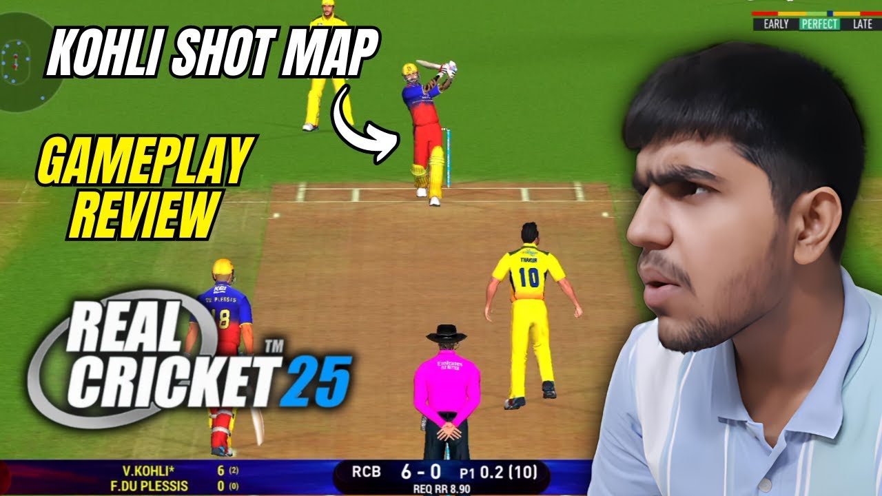 Real Cricket 25 V4: Gameplay Review and Virat Kohli New Shot Map |RC 25 ...