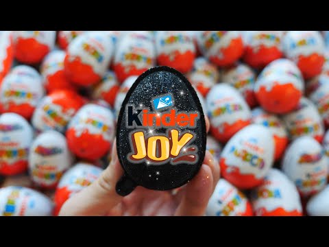 NEW! 500 Glitter Kinder Joy opening ASMR - A lot of Kinder Surprise egg toys