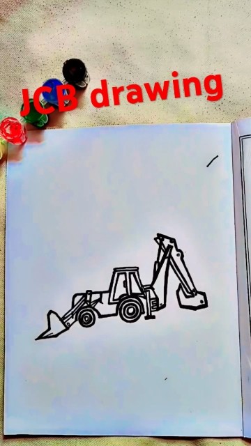 JCB Easy kids Drawing # step by step #jcb drawing #shortvideo 🏎️🏎️🏎️🏎️🏎 ...