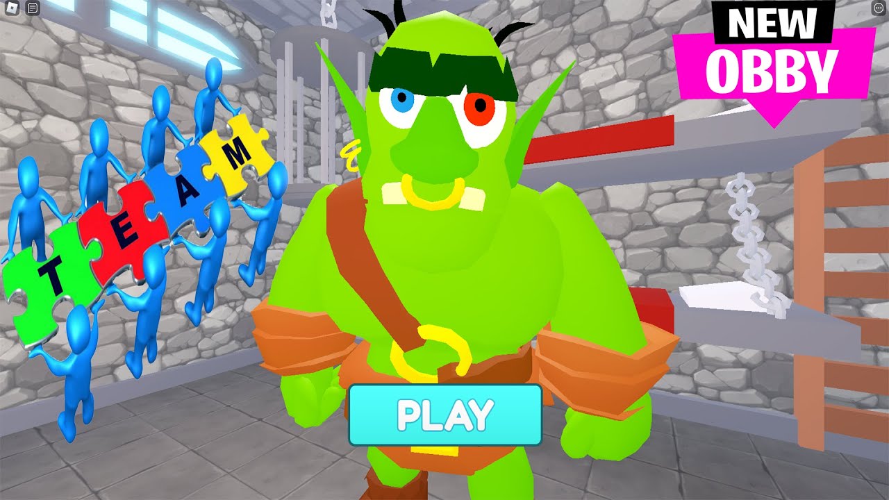 TEAM SCARY MONSTER ESCAPE! (TEAMWORK OBBY) NEW OBBY ROBLOX #roblox # ...