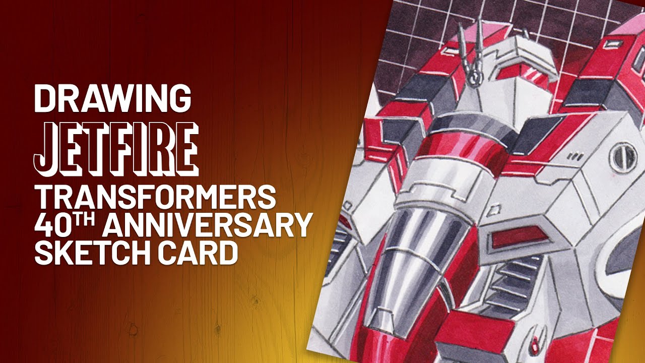 Skyblazing Speed! | Jetfire Sketch Card - Dynamite Transformers 40th ...