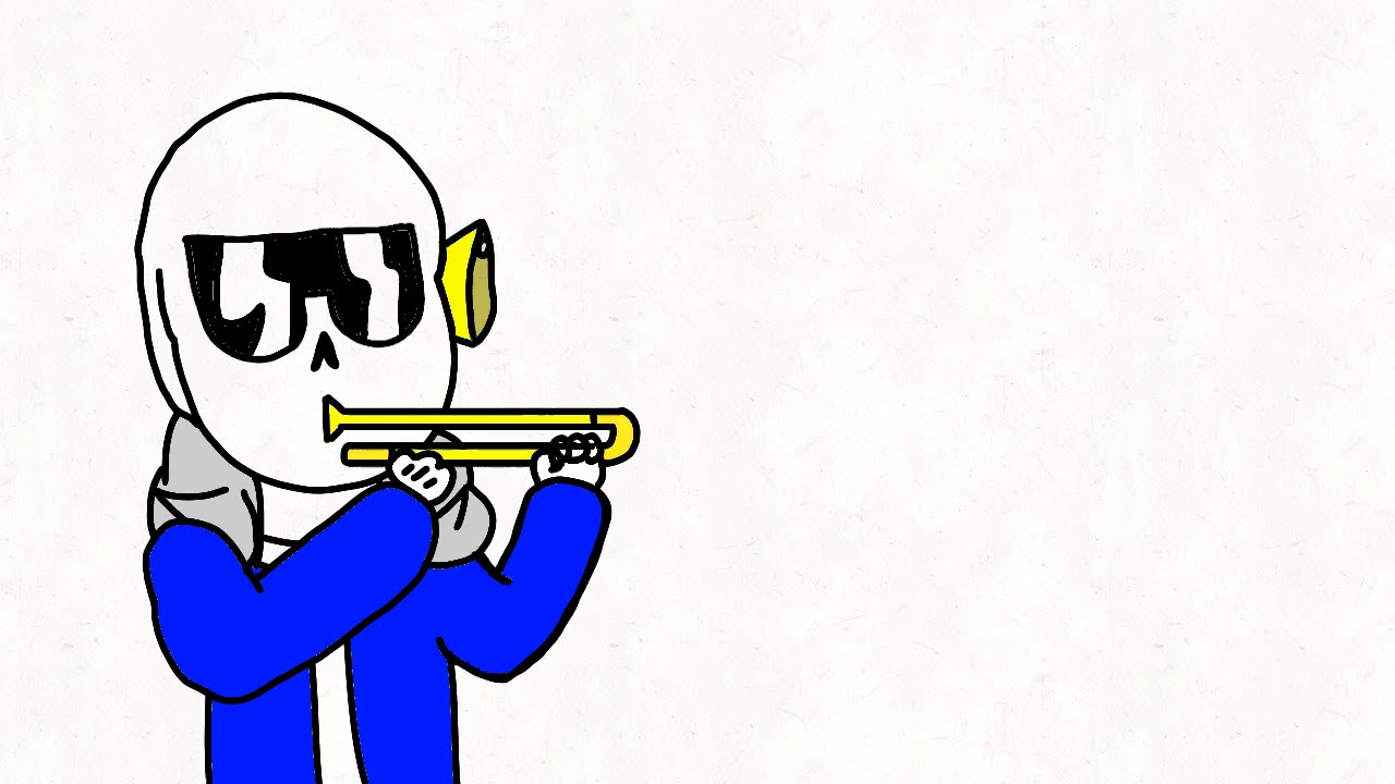 Sans plays his trombone - YouTube