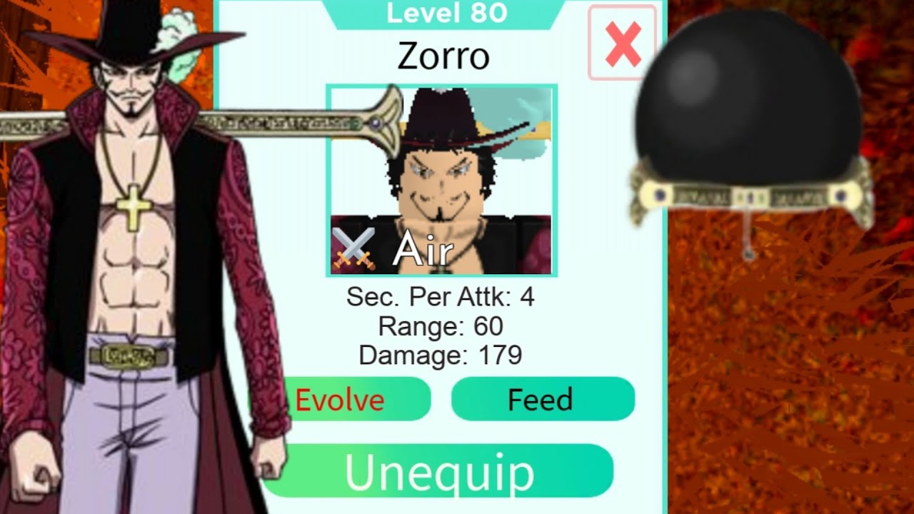 showcase rapido de mihawk con orbe lvl 80-all star tower defense - YouTube