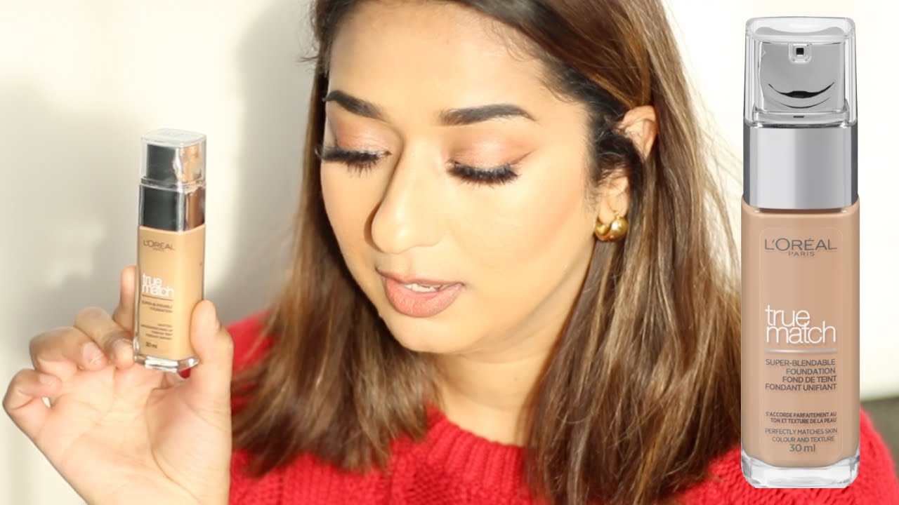 HINDI | NEW L'Oreal True Match Foundation Review & Demo Super Blendable ...