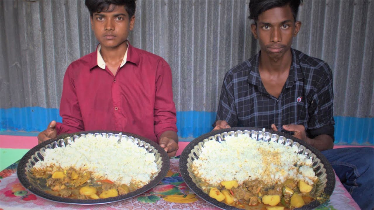 Spicy Chicken Curry with Rice Eating Challenge | Eating Competition ...
