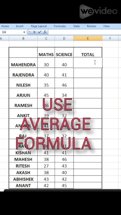 Ms Excel average formula #excel#microsoftexcel #computer #success # ...