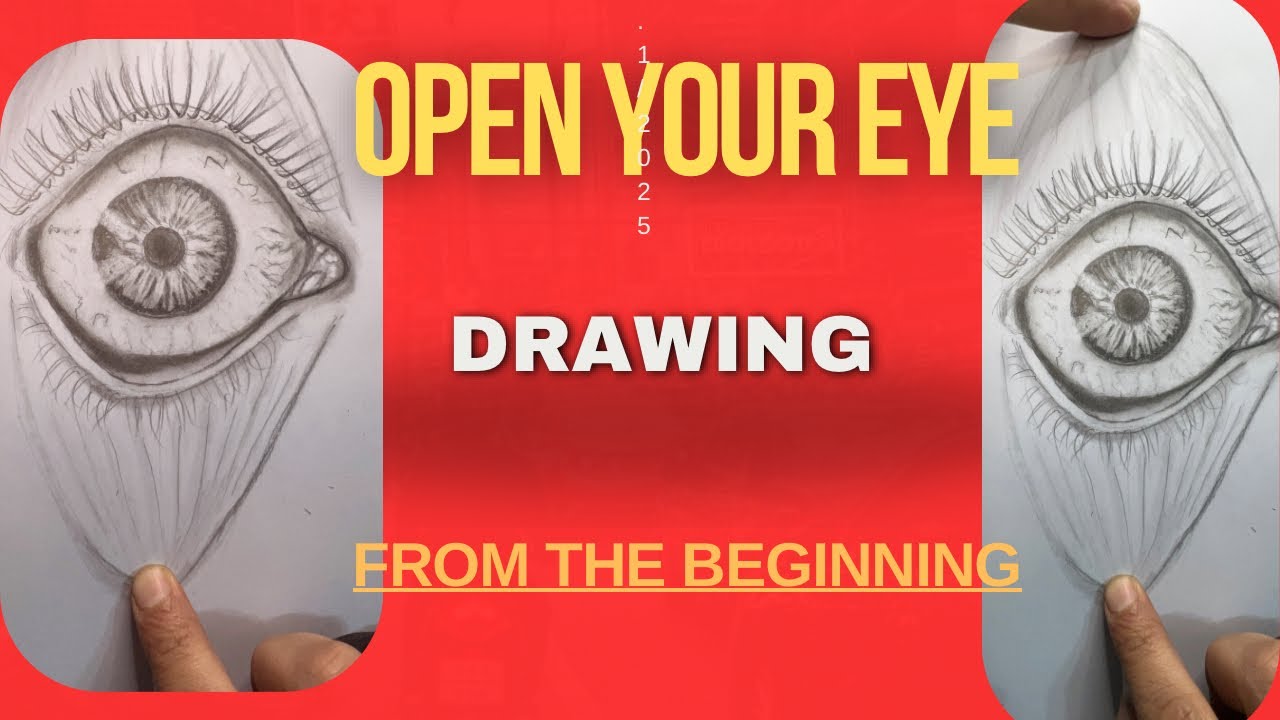 Drawing open eye 👁️😀step by step #youtube - YouTube