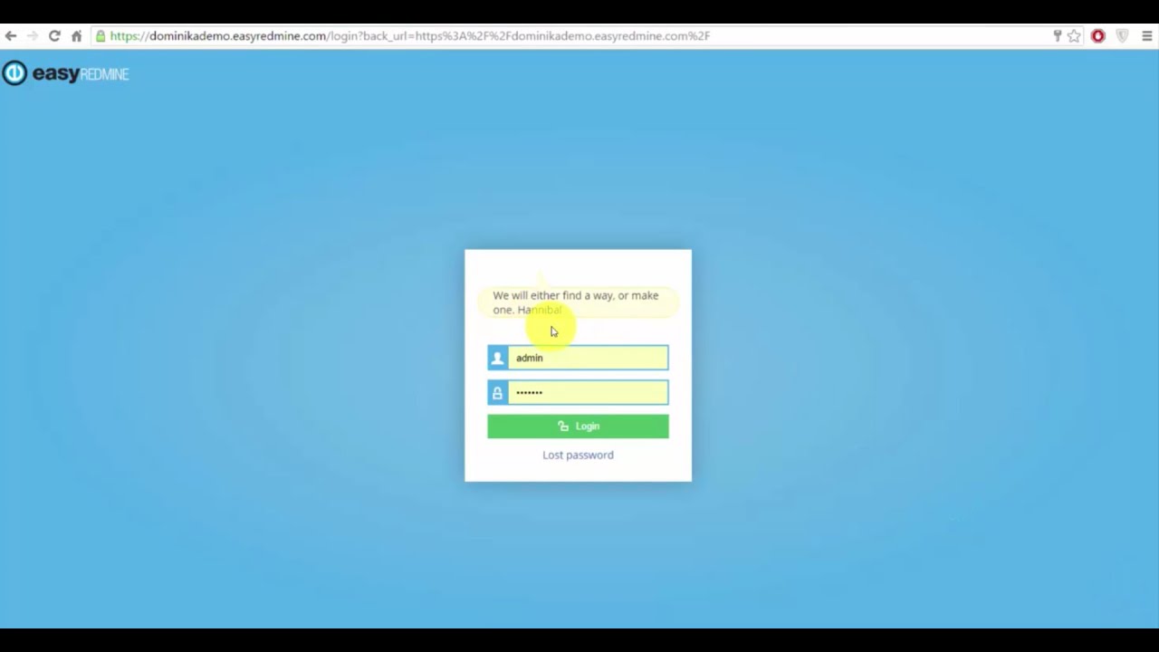 How delete quotes on login page - Easy Redmine - YouTube