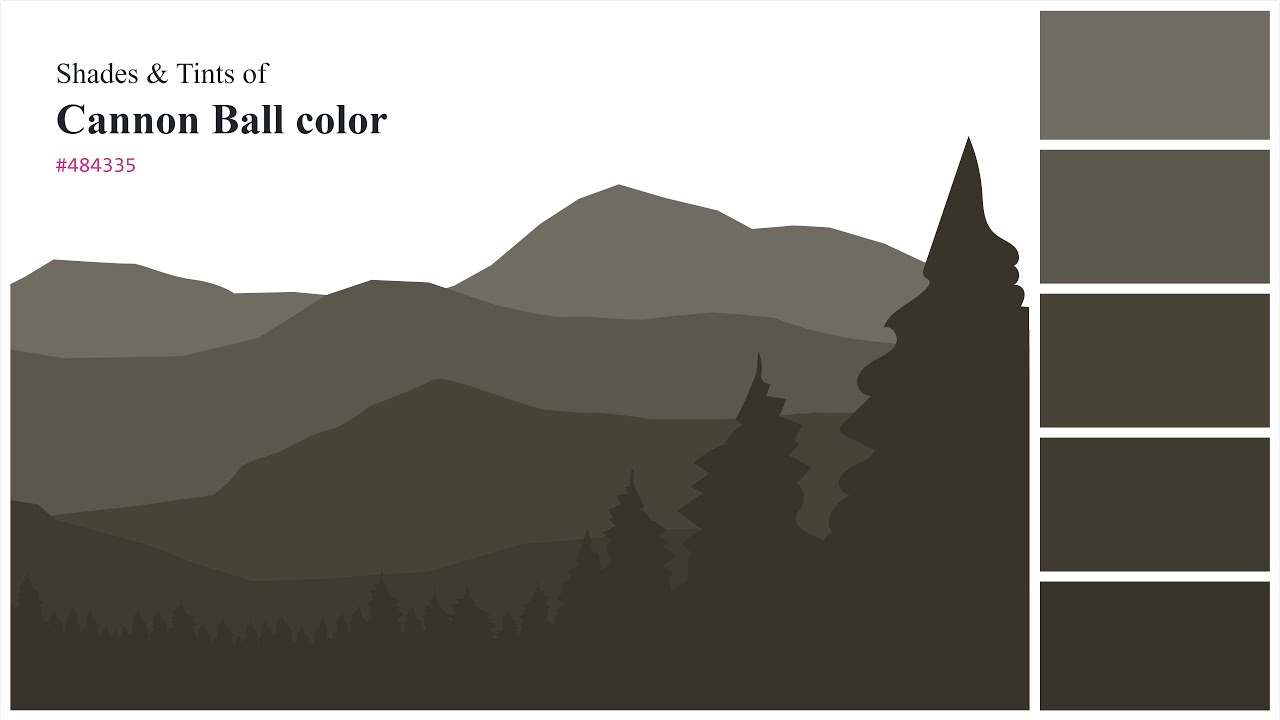 Shades & Tints of Cannon Ball color #484335 A Warm Brown color #403b2f ...