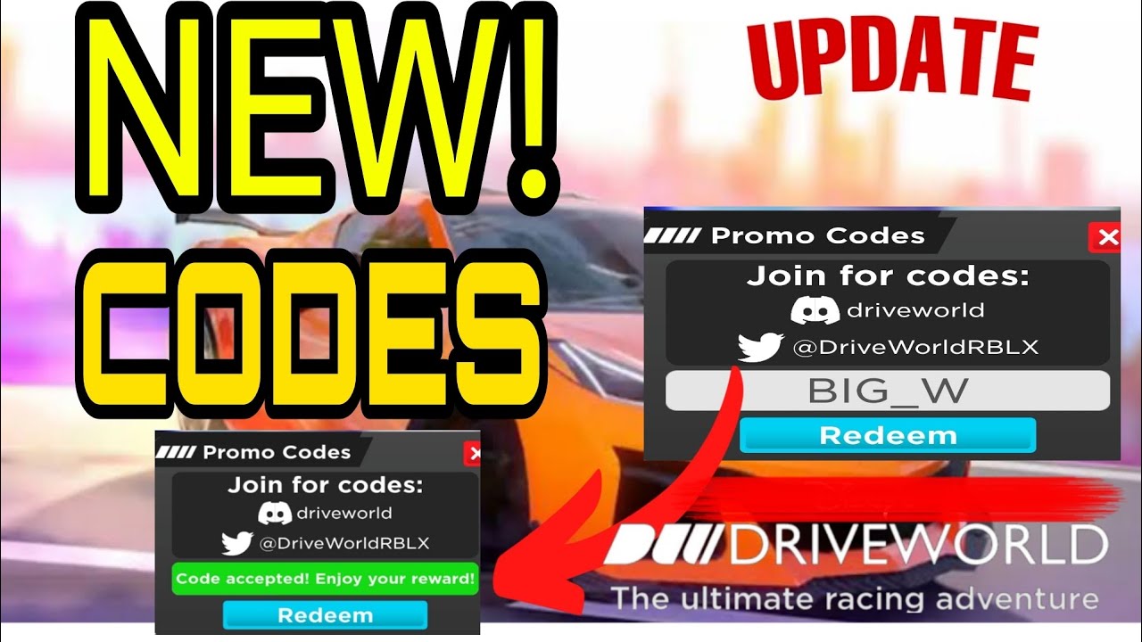 *NEW* ALL WORKING CODES FOR Drive World IN MARCH 2024! ROBLOX Drive ...