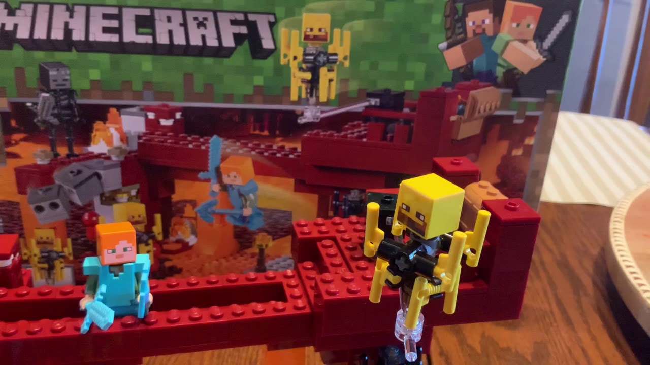 Lego Minecraft The Blaze Bridge Set Review - YouTube