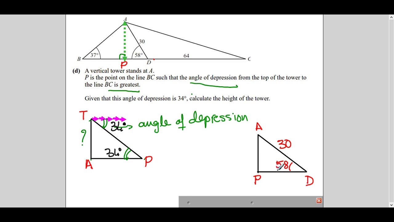 TKMaths O Level Maths Sine and cosine rule J12/22/Q9 - YouTube