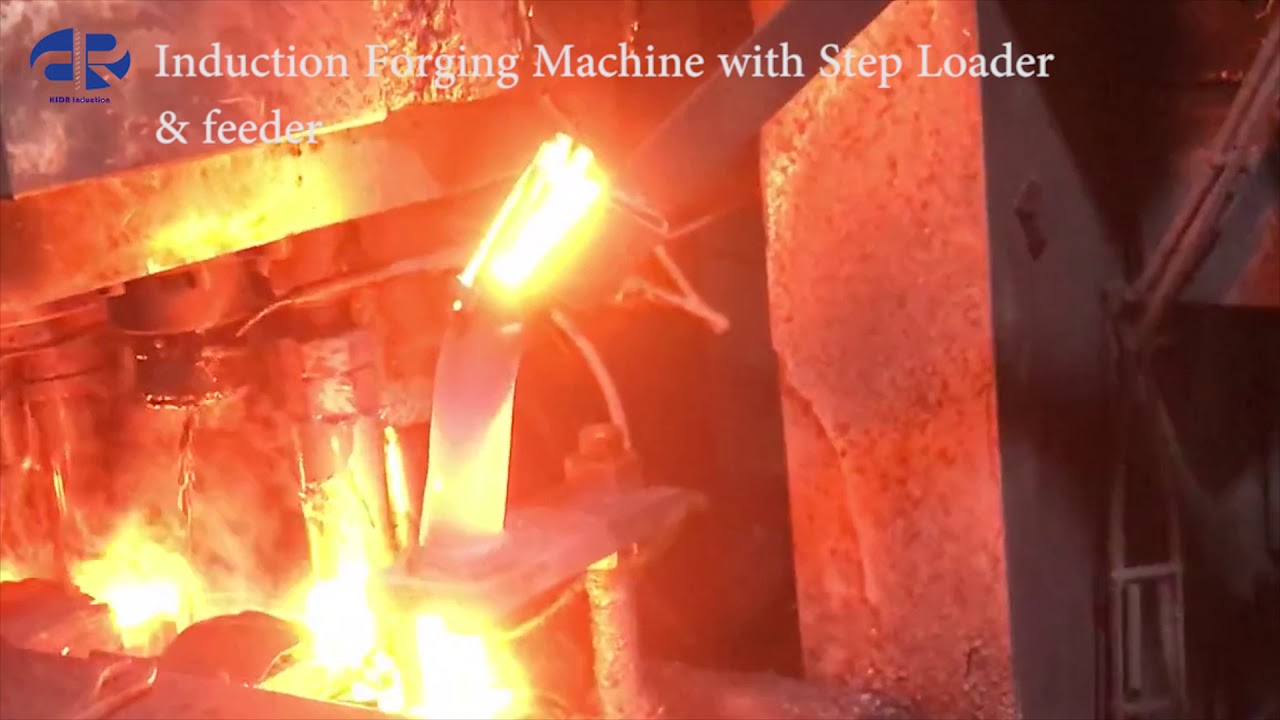induction forging machine with step loader & feeder - YouTube