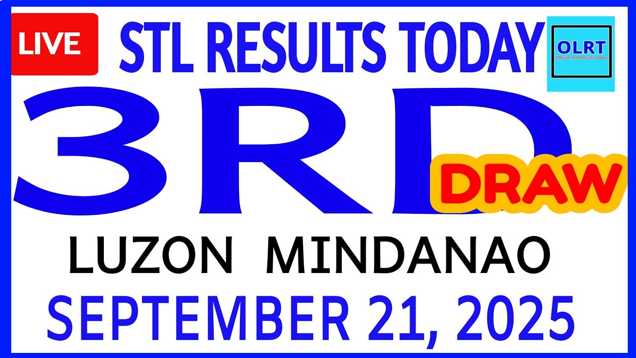 Stl results today September 21, 2025 3rd Draw 8pm stl swer3 swer4 - YouTube