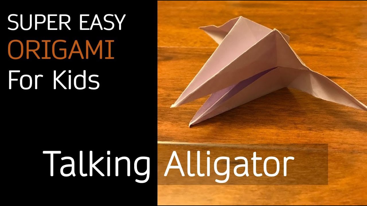 Origami - How to Make a Talking Alligator - YouTube