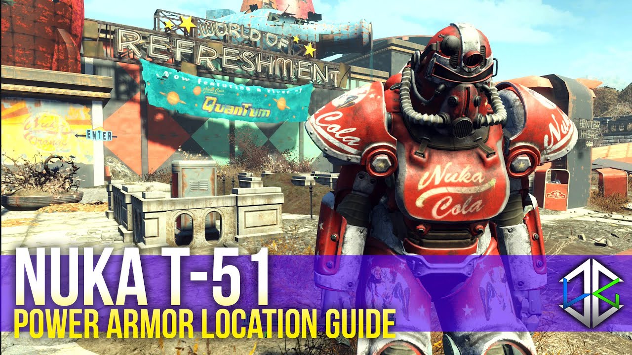 Fallout 4 - Nuka T-51f Power Armor Location - YouTube