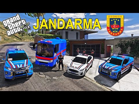 FRANKLİN JANDARMA OLDU CEZAEVİNE KONVOY YAPTI - GTA 5 JANDARMA MODU