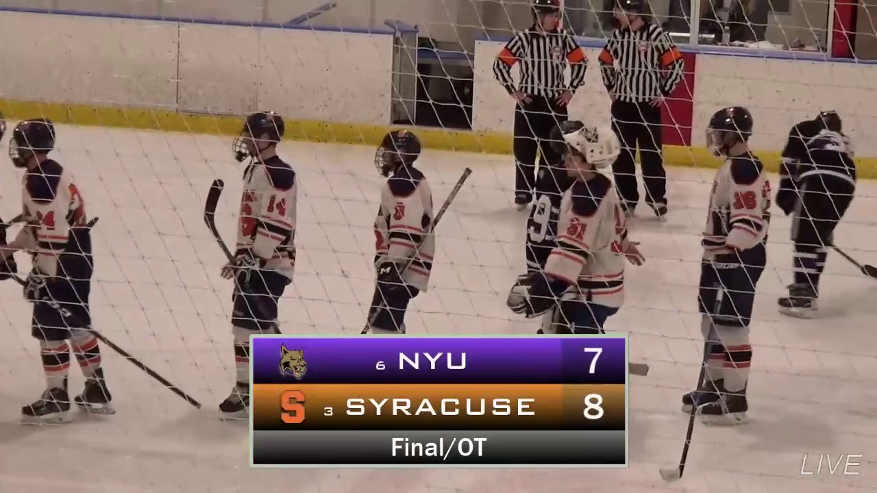 Syracuse Hockey vs NYU - 2019 ESCHL Quarterfinal - YouTube
