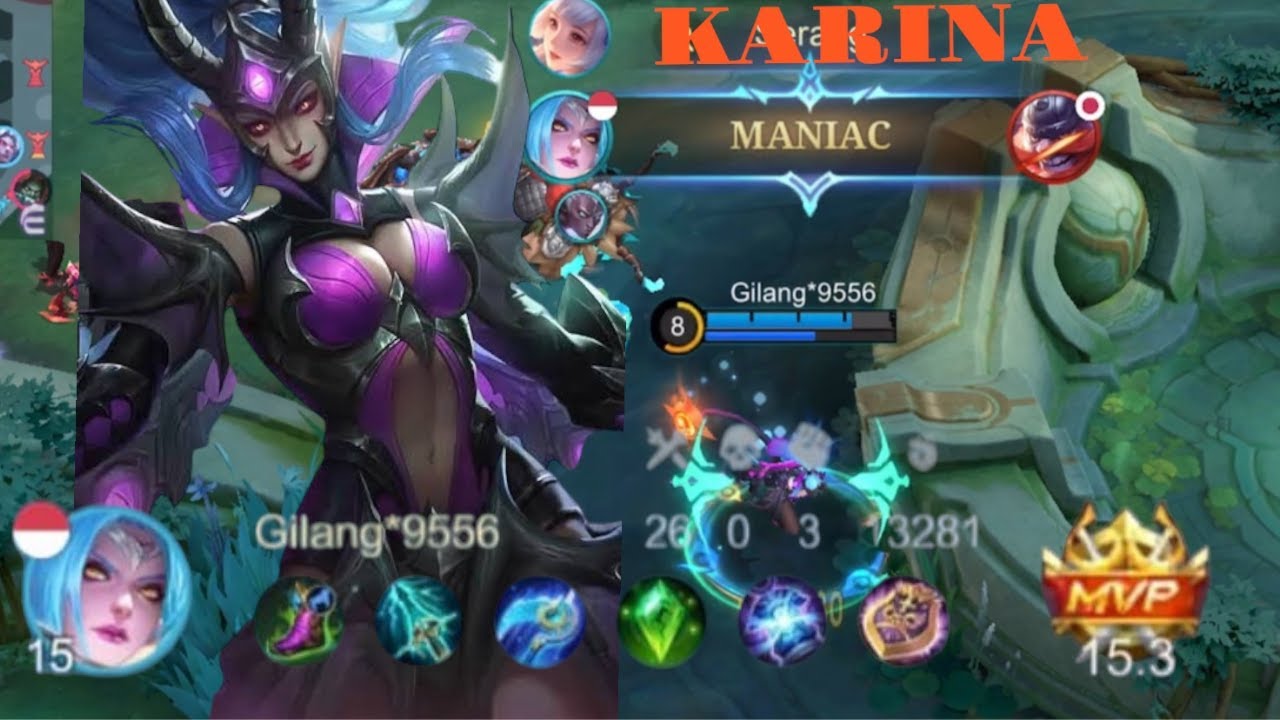 GAMEPLAY HERO KARINA|BUILD KARINA TERSAKIT 2024 - YouTube