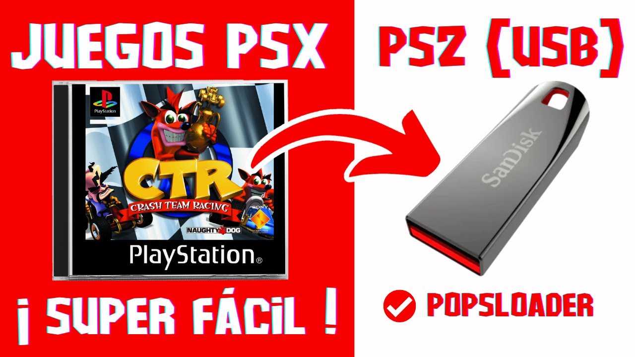 Cómo pasar Juegos PS1 a PS2 por USB 🔴 (POPSLoader) Principiantes - YouTube