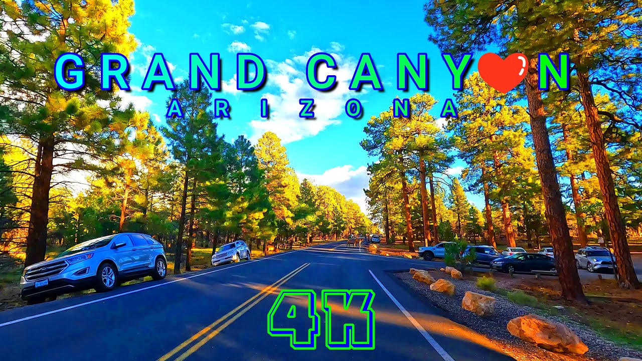 Grand Canyon South Rim Drive Part 2/2, Arizona USA 4K - UHD - YouTube
