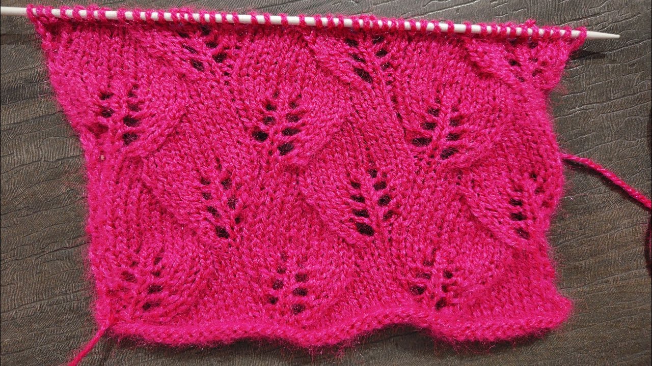 Very beautiful overlapping leaves#sweater #knitting #pattern बहुत खूबसूरत पत्ती बुनाई - YouTube
