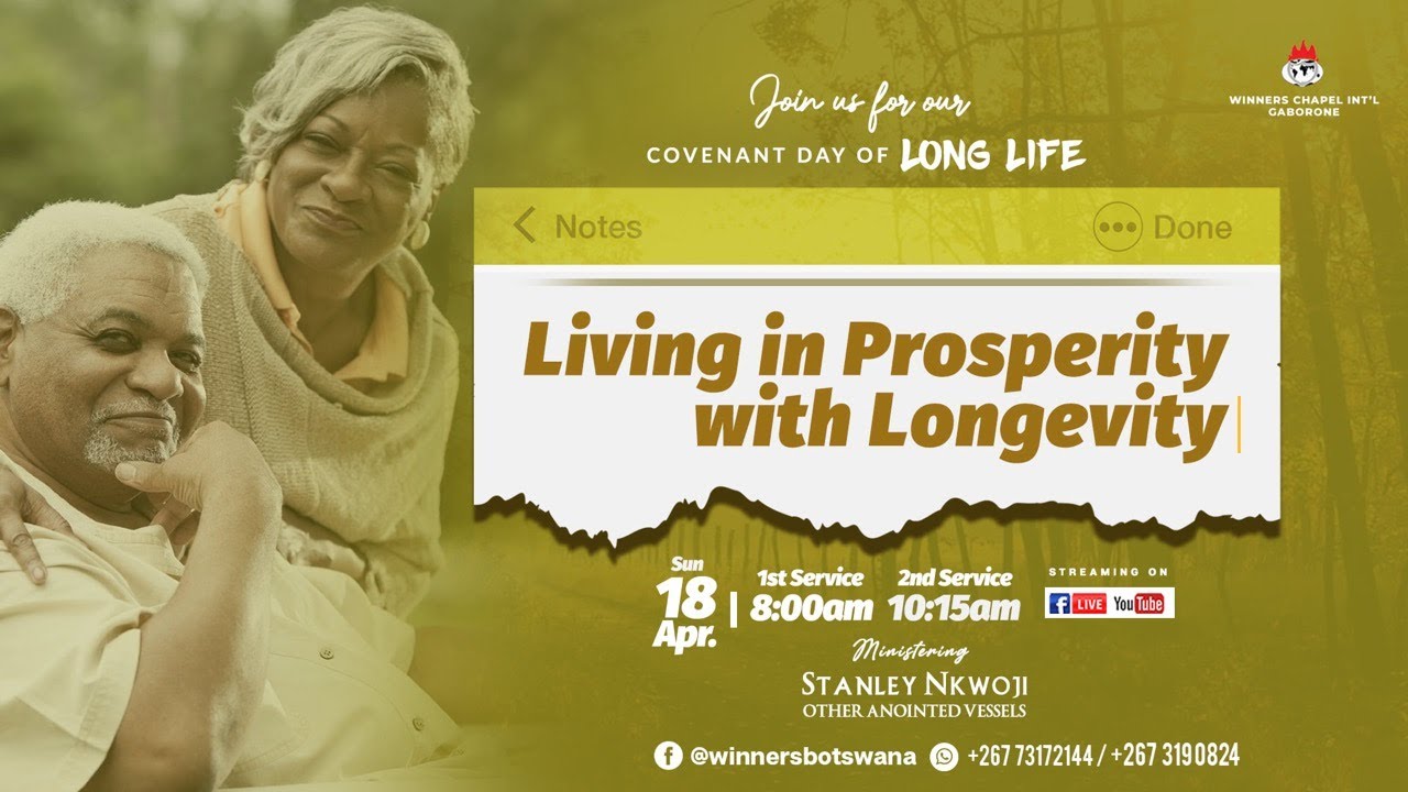 Covenant Day of Long Life (Living in Prosperity with Longevity) | 18 ...