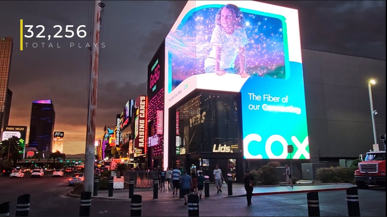 Spotlight Outdoor Ads COX Communications LIDS 3d Digital Billboard ...