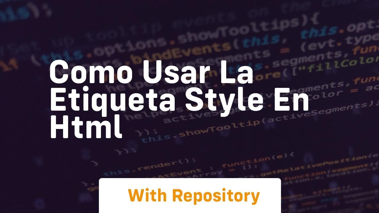 Como usar la etiqueta style en html - YouTube