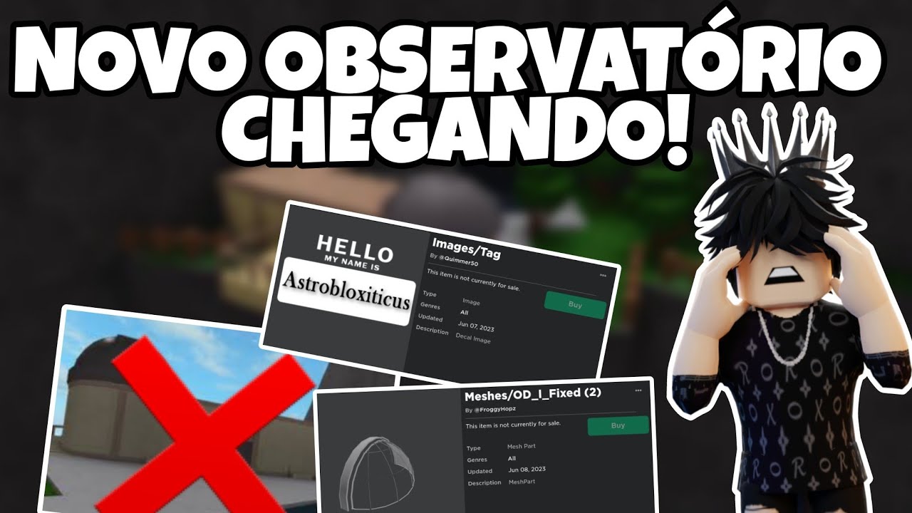 FINALMENTE NOVO OBSERVATÓRIO CHEGANDO NO BLOXBURG! - ROBLOX - YouTube