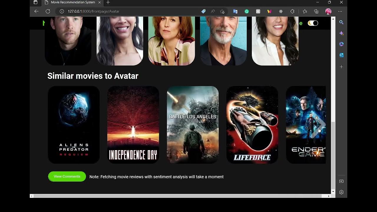 Movie recommendation System Website with Sentiment Analysis (demo) - YouTube