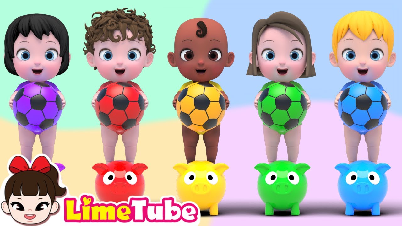 Jumping Fun with Colorful Balls! ⚽🌈 | Nursery Rhymes Song for kids ...