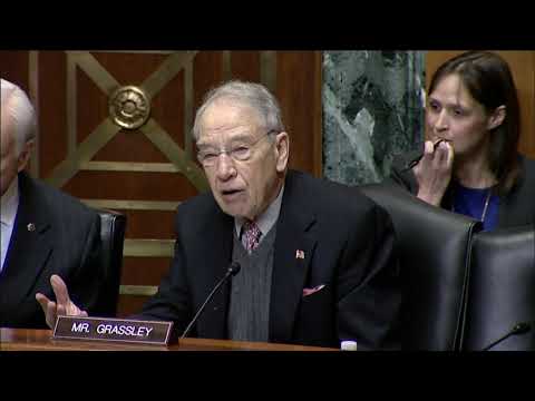 Grassley Gains Commitments from HHS Secretary Nominee Alex Azar