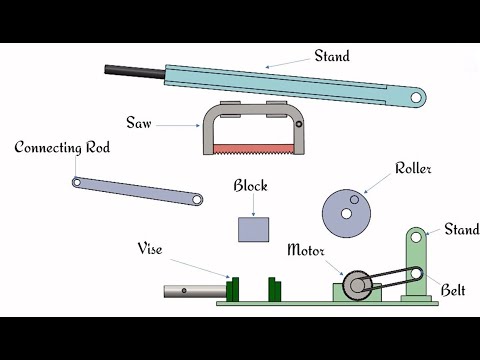 Working of Power Hacksaw Machine - Its Parts - Type of Cutting Tool ...