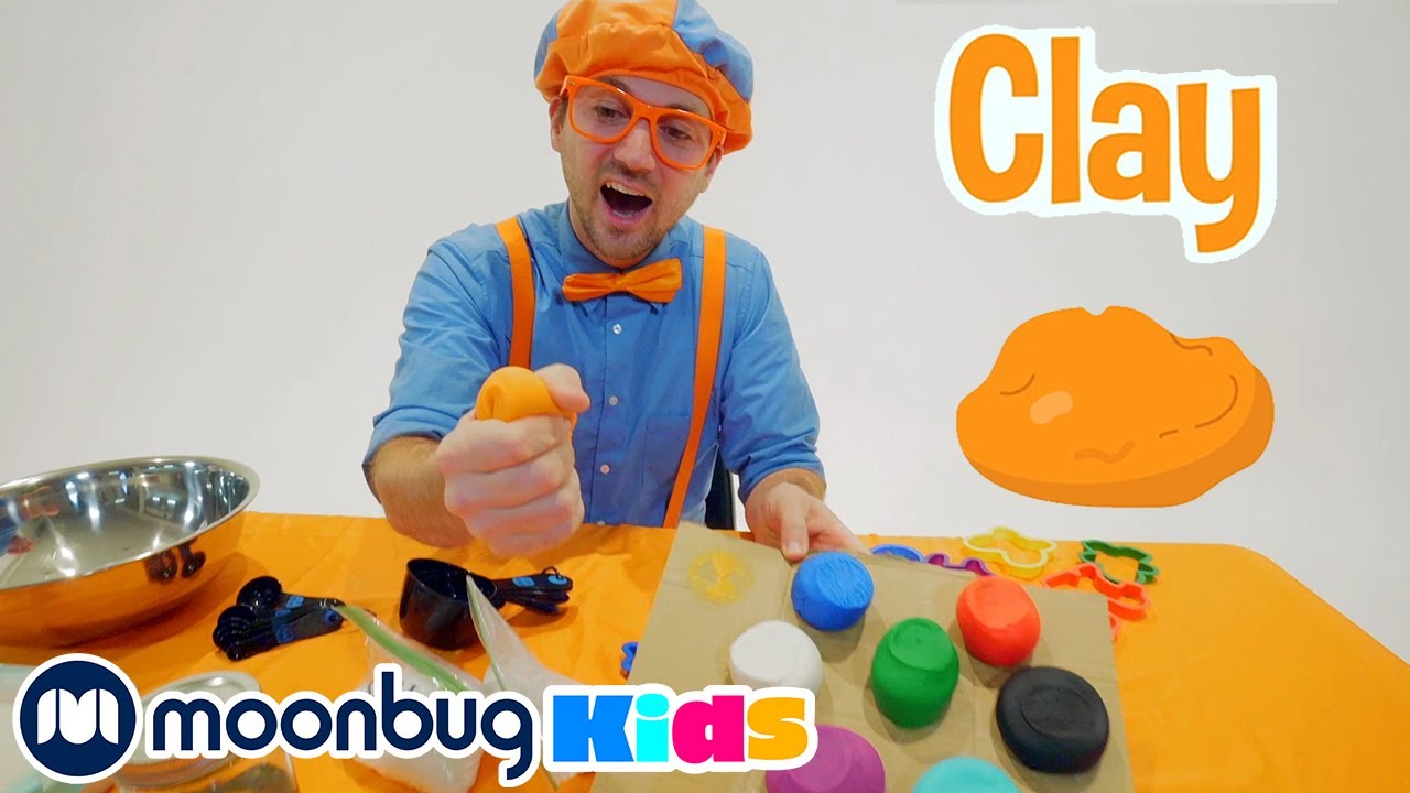 Blippi Arts & Crafts Clay & Play! | Learn Shapes For Kids | Educational ...