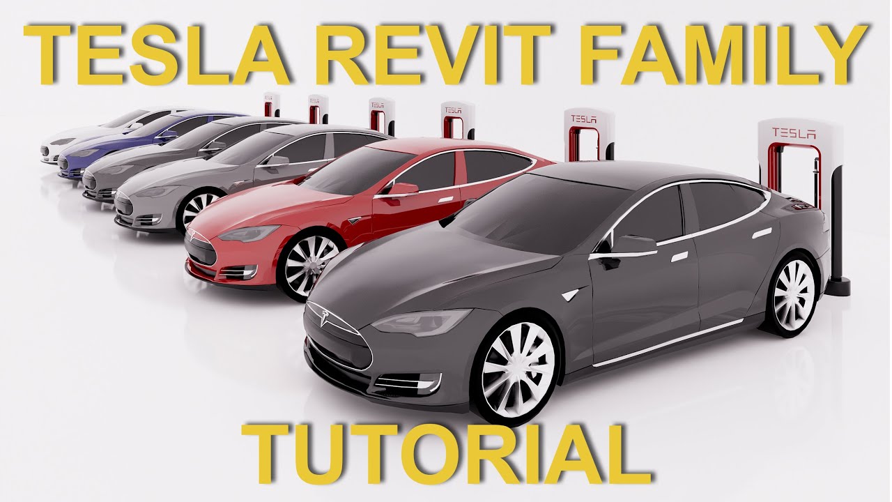 TUTORIAL - Revit Family Tesla with Tesla Charger - with Materials - YouTube