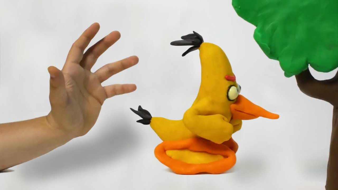 Yellow angry Bird play doh stop motion videos - YouTube