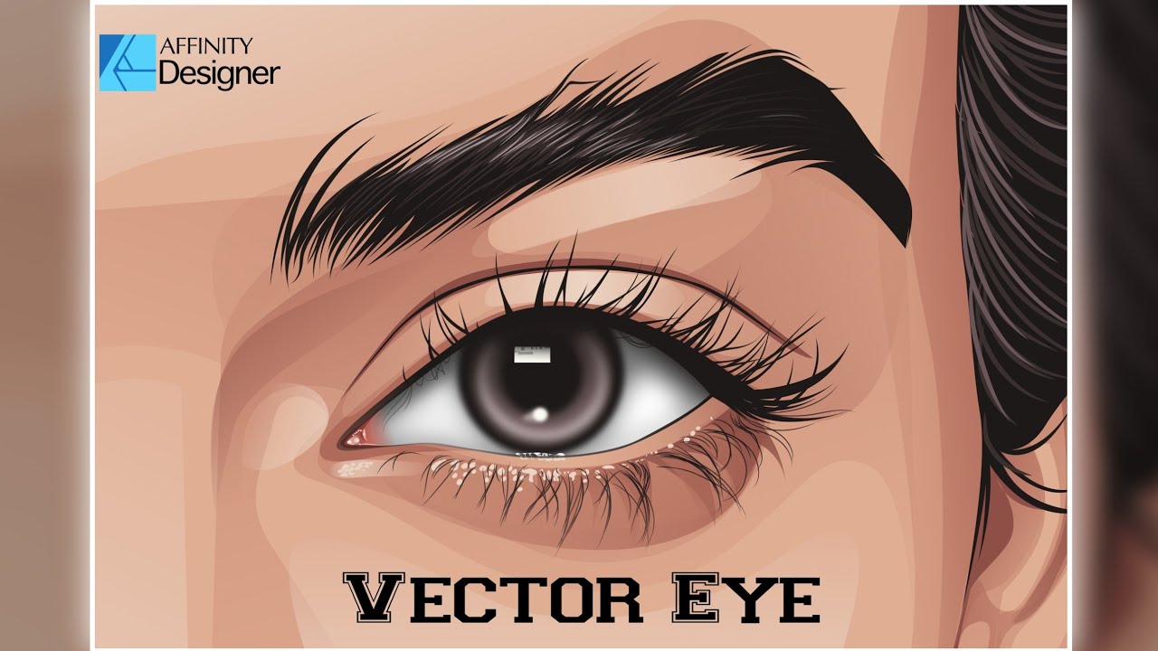 How To Draw Vector Eye Step By Step In Affinity Designer Tutorial - YouTube