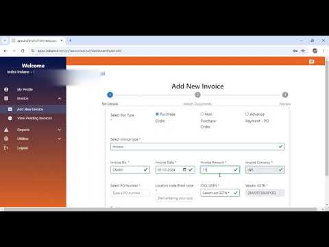 BSC basic safety check invoice upload method in vim portal.