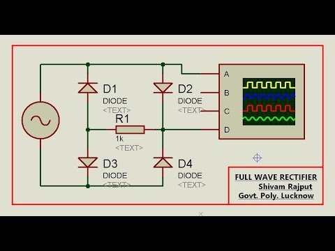 Full Wave Rectifier on Proteus - YouTube