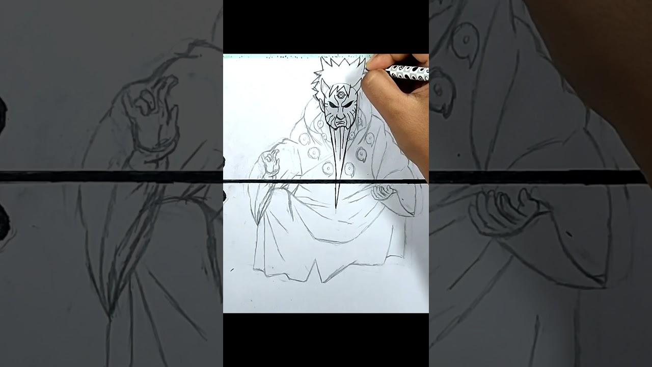 how to draw Hagoromo Ōtsutsuki from naruto #shorts #naruto #hagoromo # ...