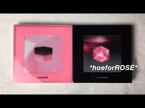 blackpink square up album unboxing (pink & black ver.)