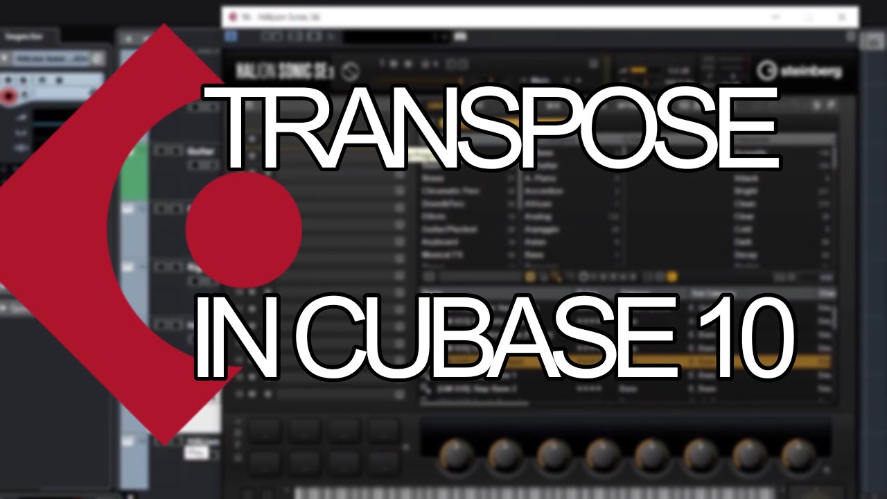 How to transpose on Cubase 10, 11 - YouTube