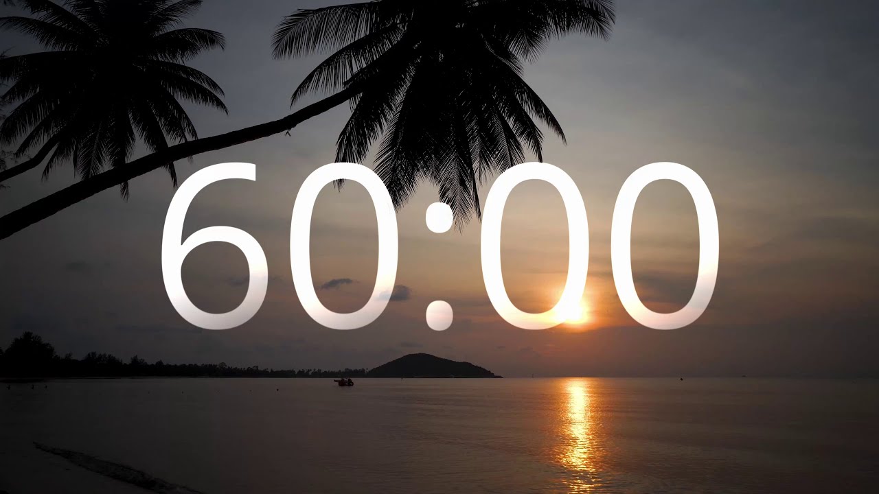 1 Hour Timer with Alarm Bell - Relaxing Acoustic Guitar - YouTube