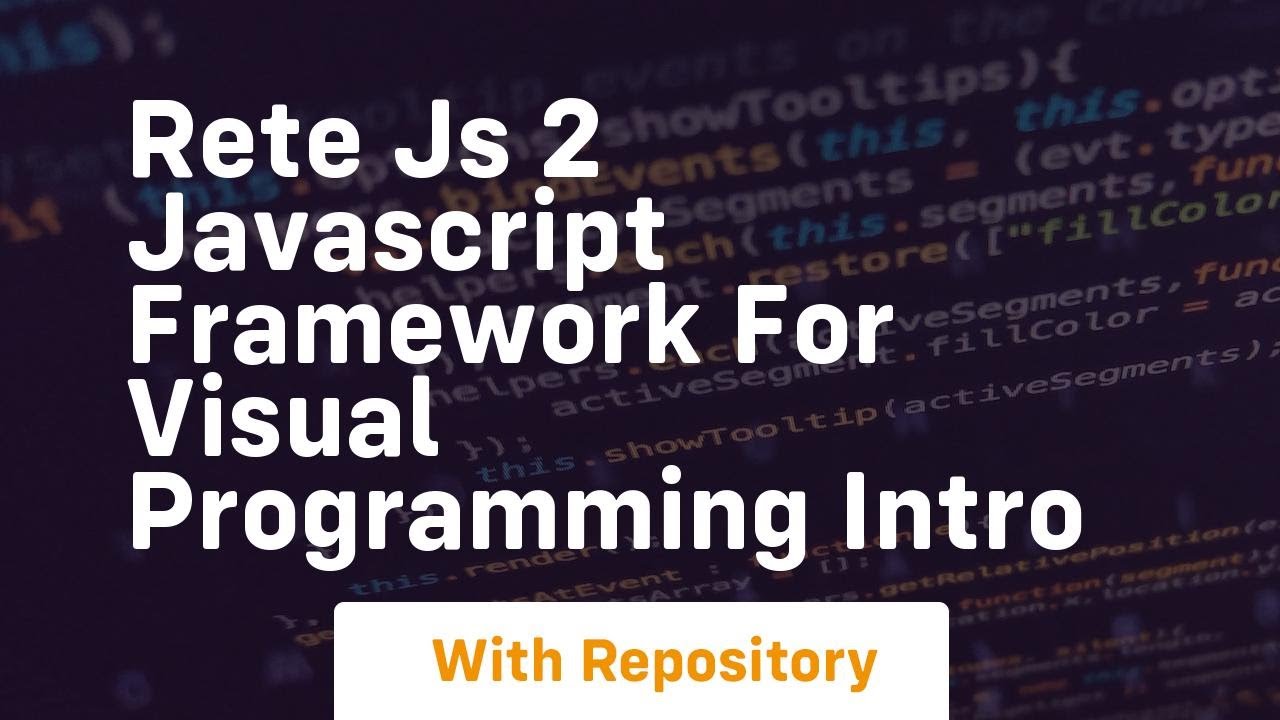 Rete js 2 javascript framework for visual programming intro - YouTube