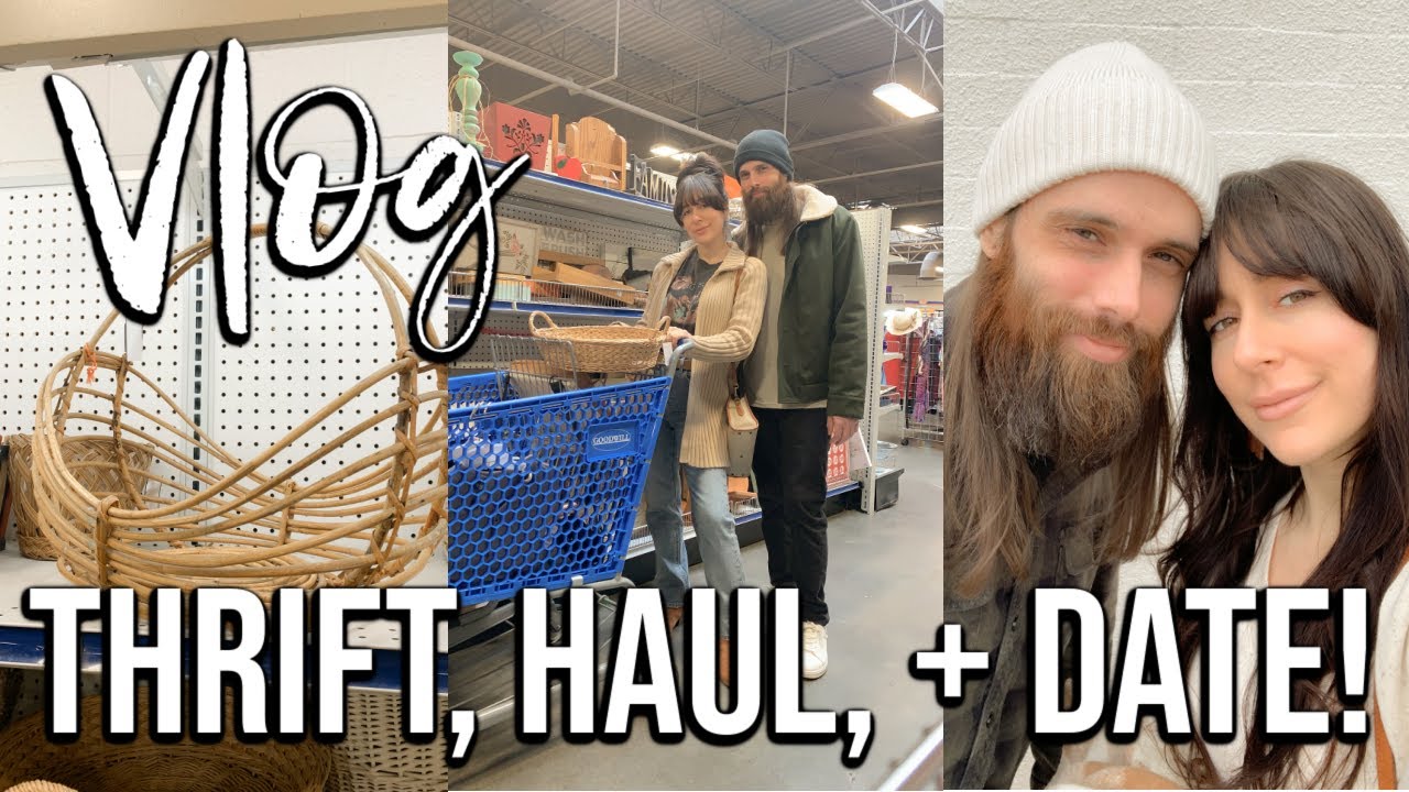 VLOG | Thrifting, Thrift Haul, & Our Valentine's Date! - YouTube