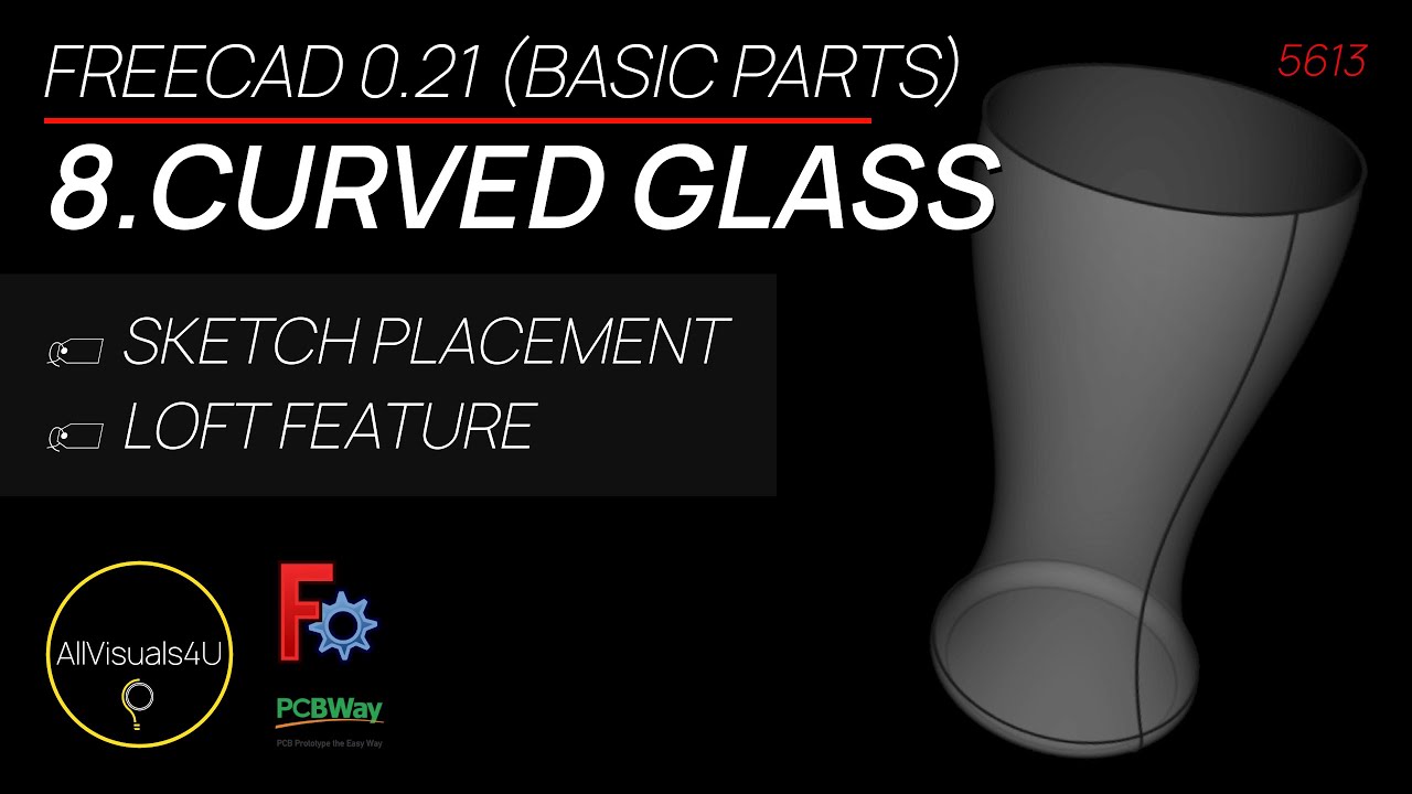 🥛 Good To Know - FreeCAD Loft - Glass Design - FreeCAD Part Design ...
